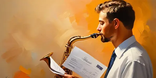 AroundWire: Free Saxophone Lessons Invoice Template